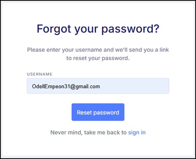 ESS Hub Password Reset